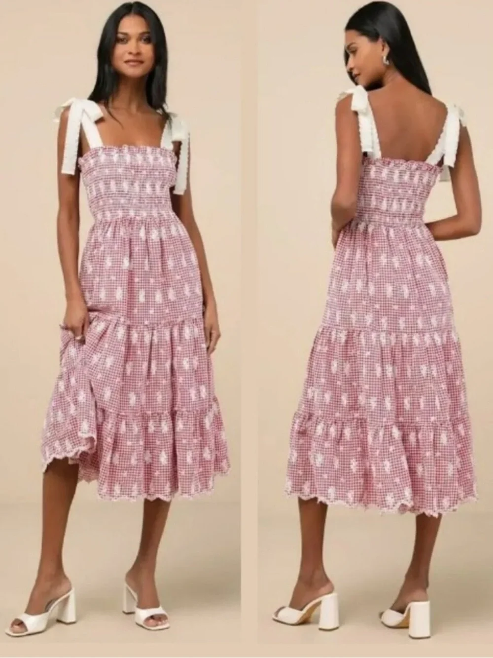 Jaquie the Label | Dresses | Jacquie The Label Red Isabella Gingham ...